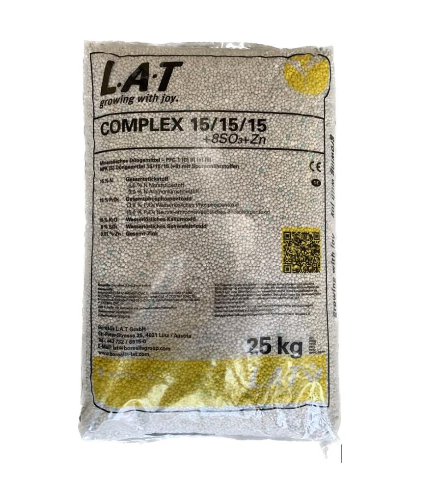 NPK 15/15/15 +8SO₃+Zn L.A.T. 25 kg - Sadbové zemiaky.sk - zemiaky na ...